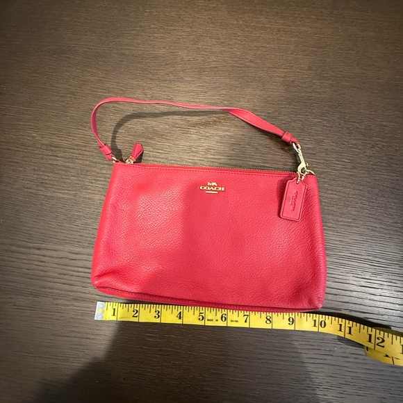 Coach | Bags | Coach Red Leather Wristlet | Poshmark
